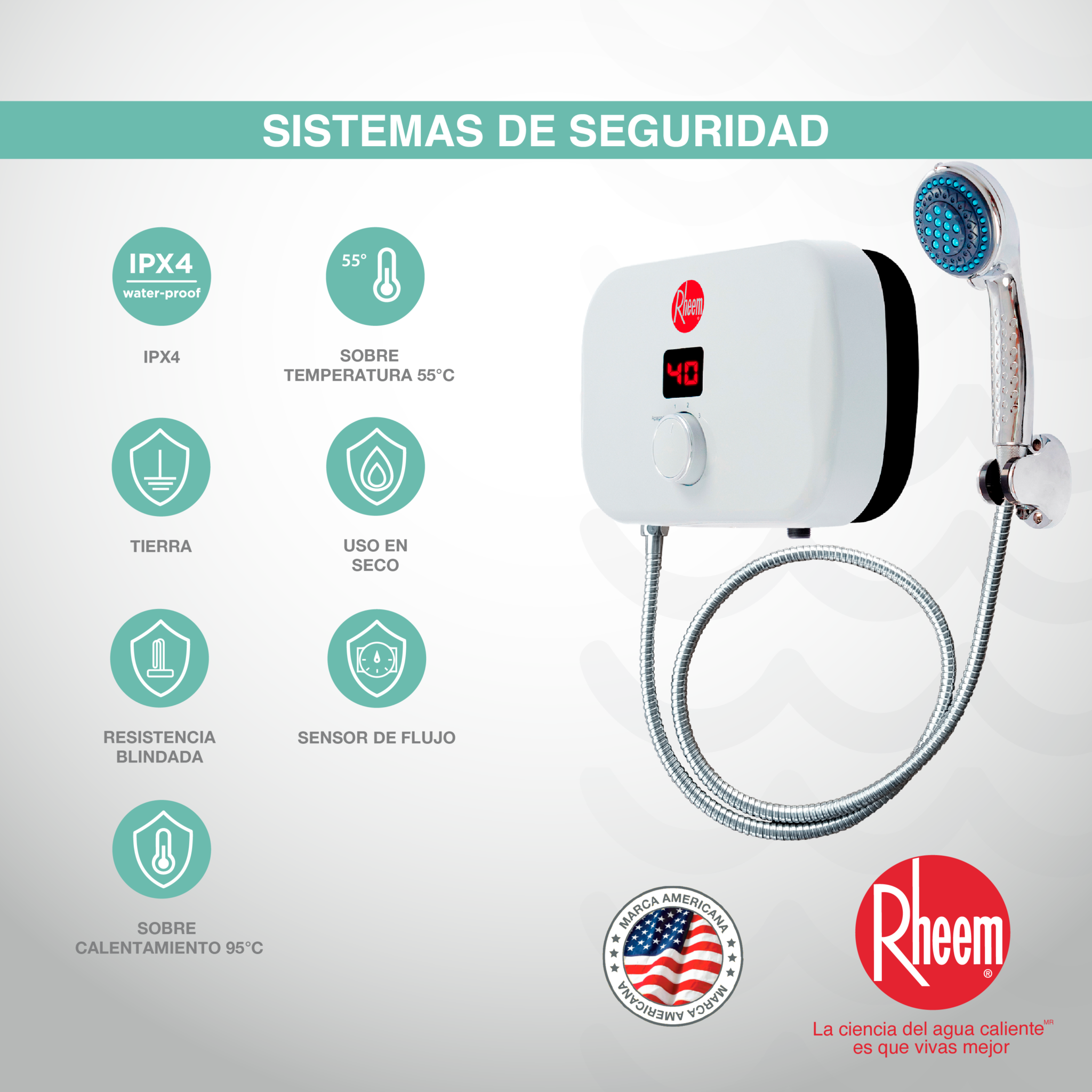 Calentador de agua eléctrico Class 110v 4kw - Rheem Colombia
